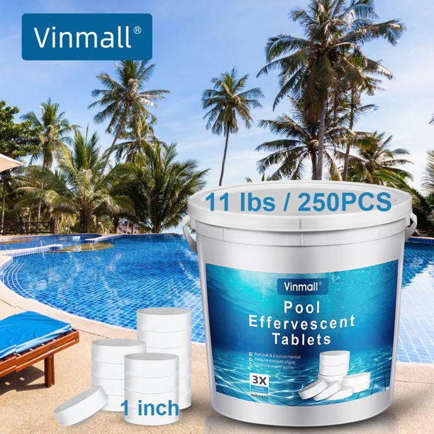 Vinmall 1 inch Pool Chlorine Tablets, Swimming Pool Chlorine Tablets f ...
