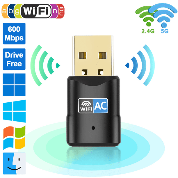 Drive Free USB WiFi Adapter, 1300Mbps 2.4G/5G Dual Band Wireless Adapt ...