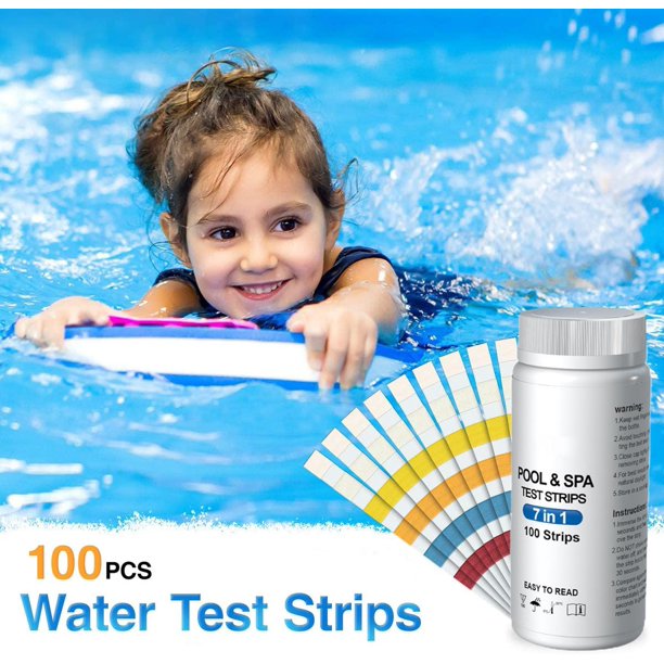 Doosl Pool Test Strips, 100Pcs Spa Hot Tub Water Test Kit for Free Chl ...